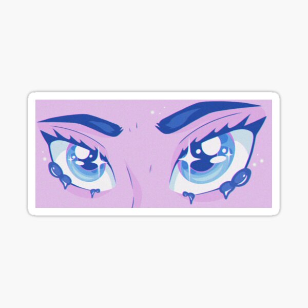 "Crying Eyes" Sticker for Sale by illyiesy | Redbubble