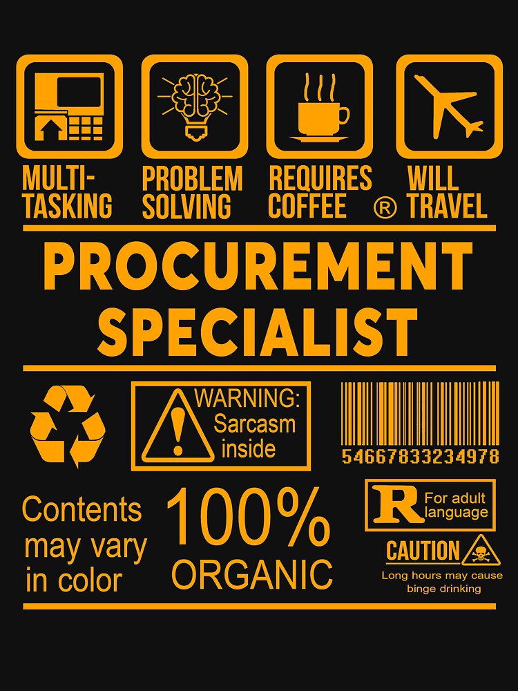 "PROCUREMENT SPECIALIST - NICE DESIGN 2017" T-shirt for Sale by matheww ...