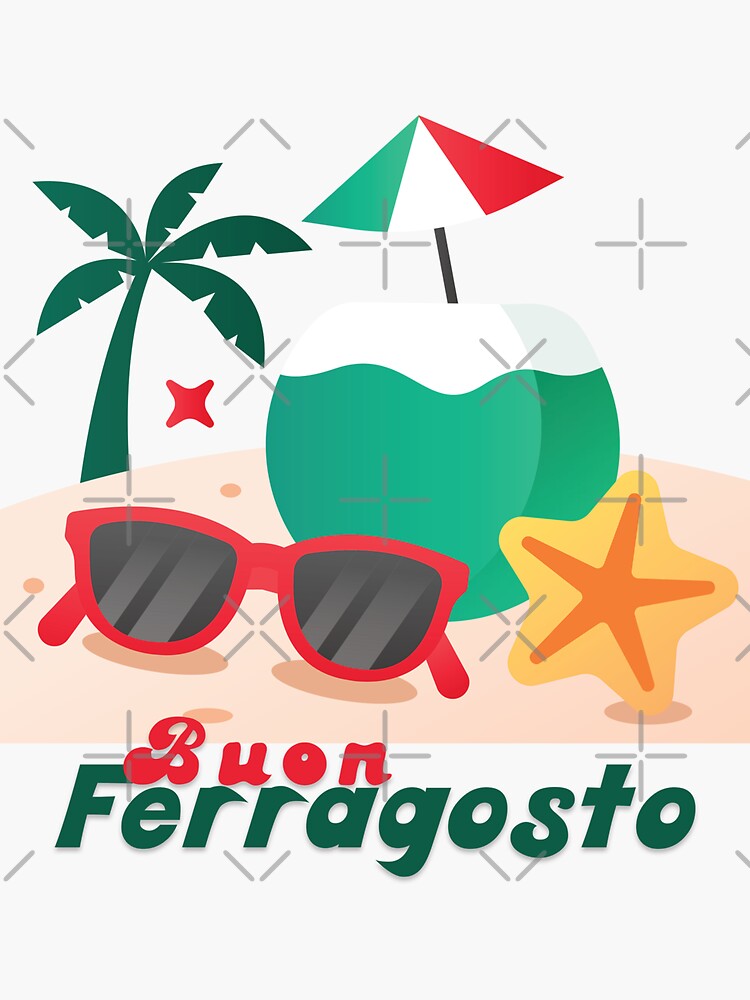 "Ferragosto " Sticker for Sale by DeMuthu | Redbubble