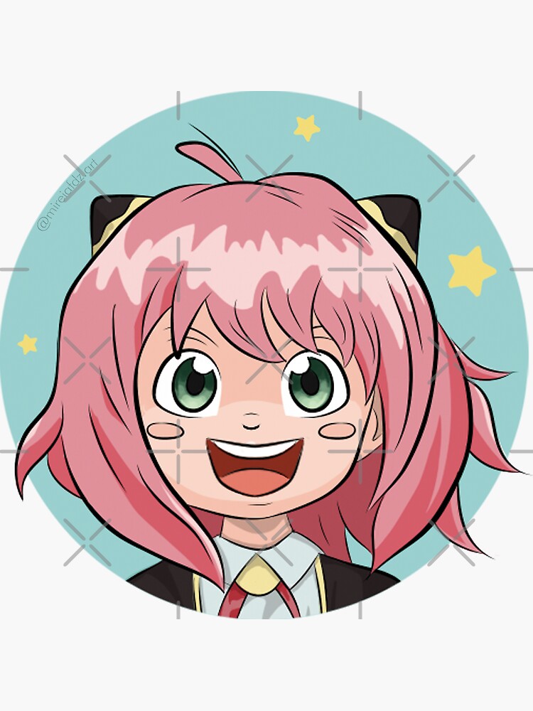 "Anya Forger" Sticker for Sale by KreetaK | Redbubble