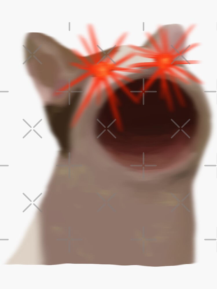 "Pop Cat Laser Eyes" Sticker for Sale by ceilrstt | Redbubble