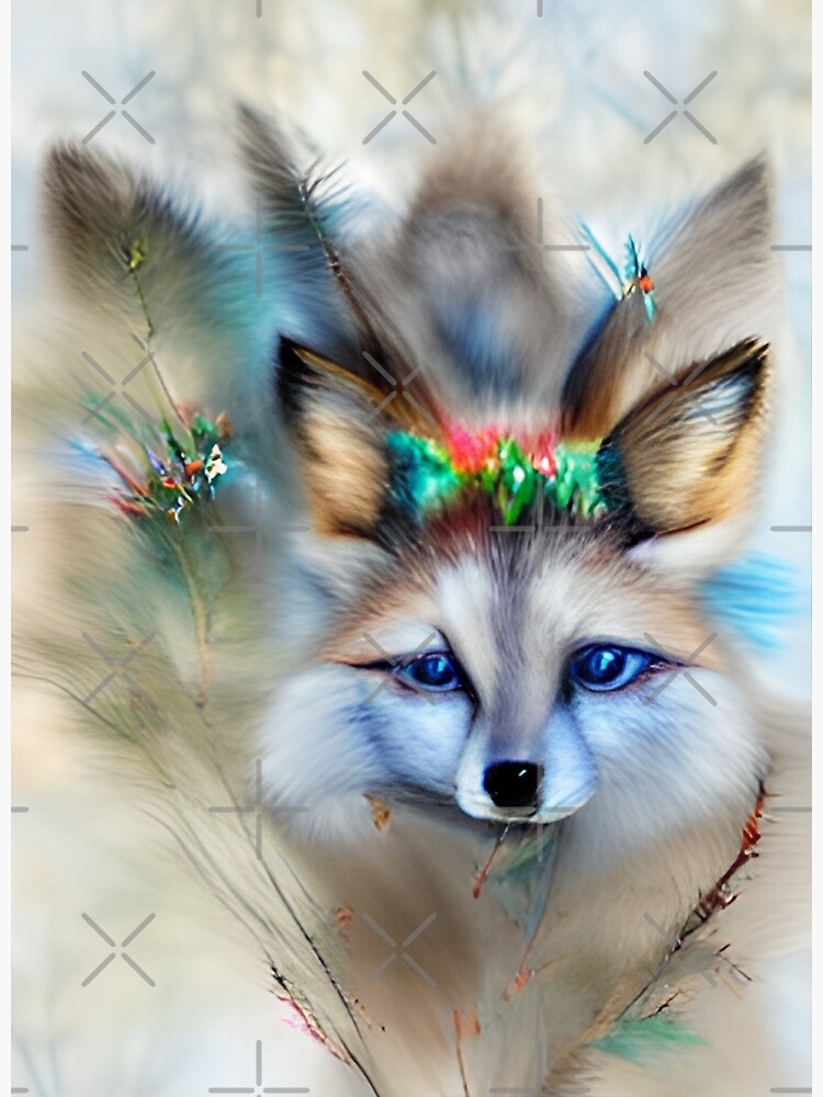 "Digital painting of a magical fox." Poster for Sale by Art-Vibrations ...