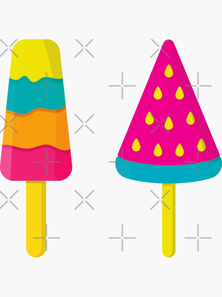 "Cute Colorful Summer Popsicle Stickers Pack" Sticker for Sale by ...