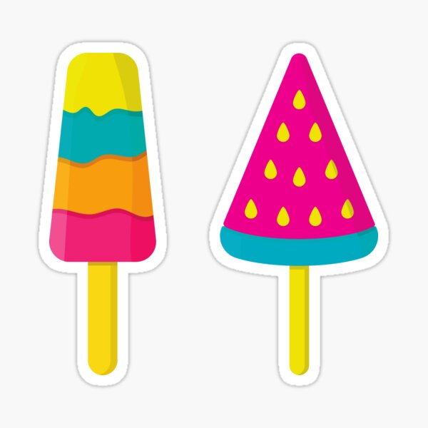 "Cute Colorful Summer Popsicle Stickers Pack" Sticker for Sale by ...