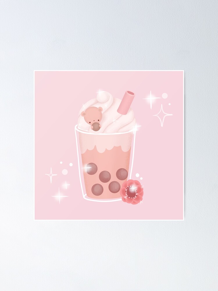 "Boba Bear " Poster for Sale by Sugar-wonderful | Redbubble