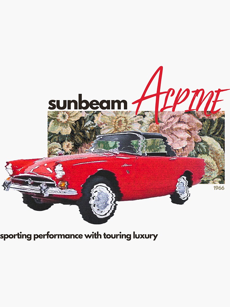 "sunbeam alpine vintage graphic" Sticker for Sale by Armanbbbb | Redbubble