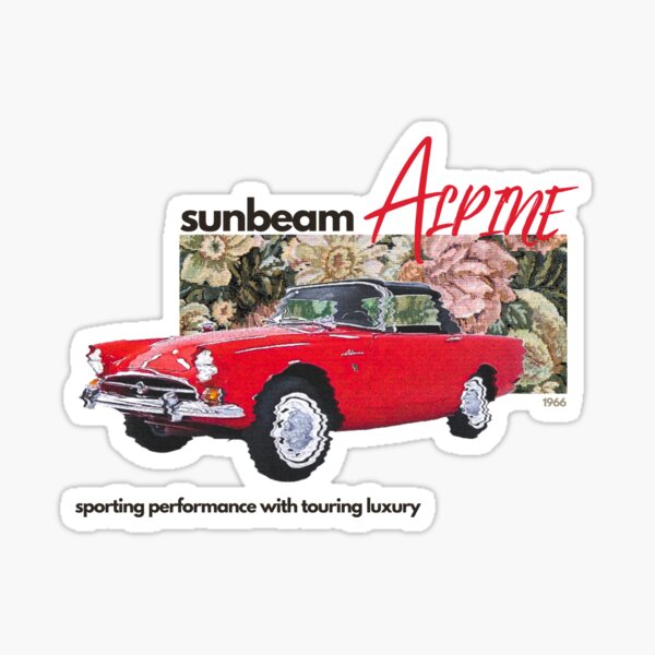 "sunbeam alpine vintage graphic" Sticker for Sale by Armanbbbb | Redbubble