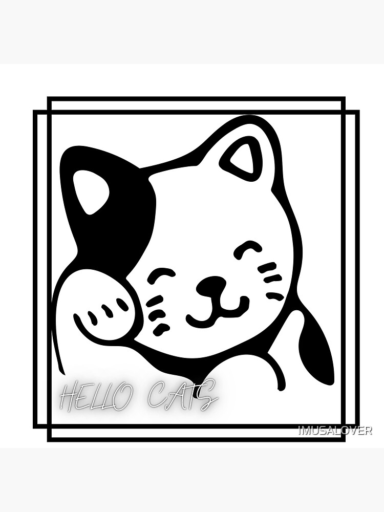"hello cats" Sticker for Sale by IMUSALOVER | Redbubble