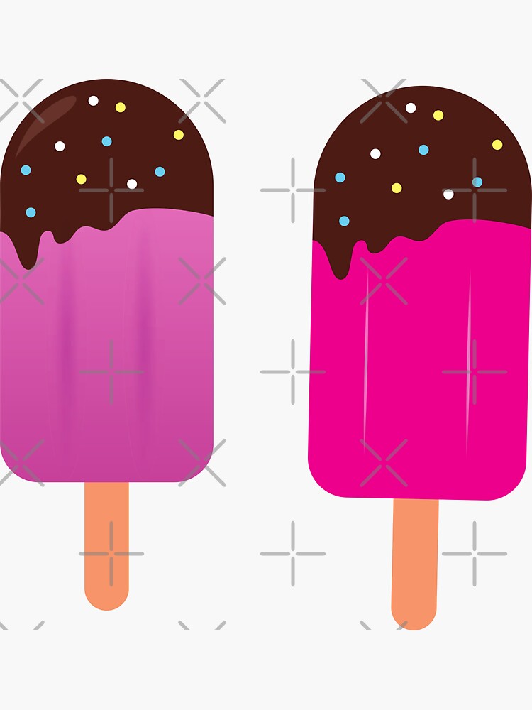 "Cute Summer Chocolate Sprinkled Popsicle" Sticker for Sale by ...