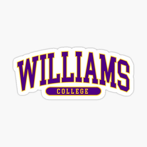 "williams - college font curved" Sticker for Sale by scollegestuff ...