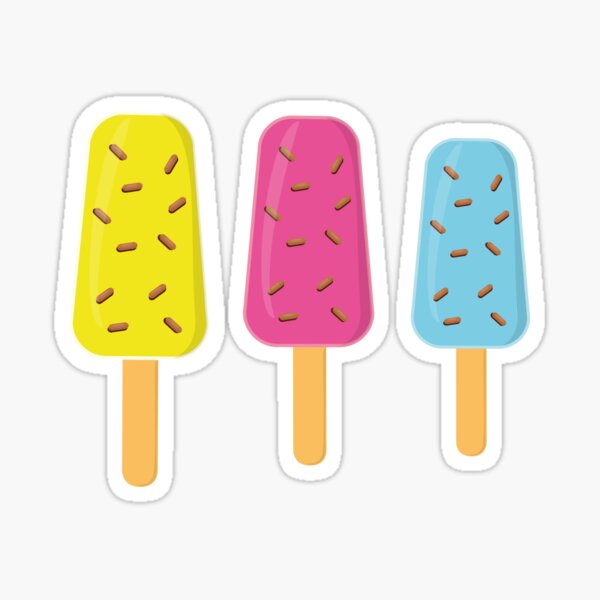 "Cute Summer Sprinkled Cool Popsicle Stickers Pack" Sticker for Sale by ...