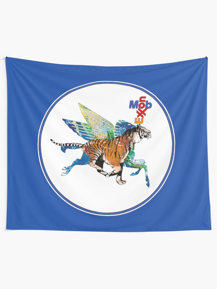 "Exxon Mobile Hybrid Tiger Pegasus" Tapestry for Sale by worn | Redbubble