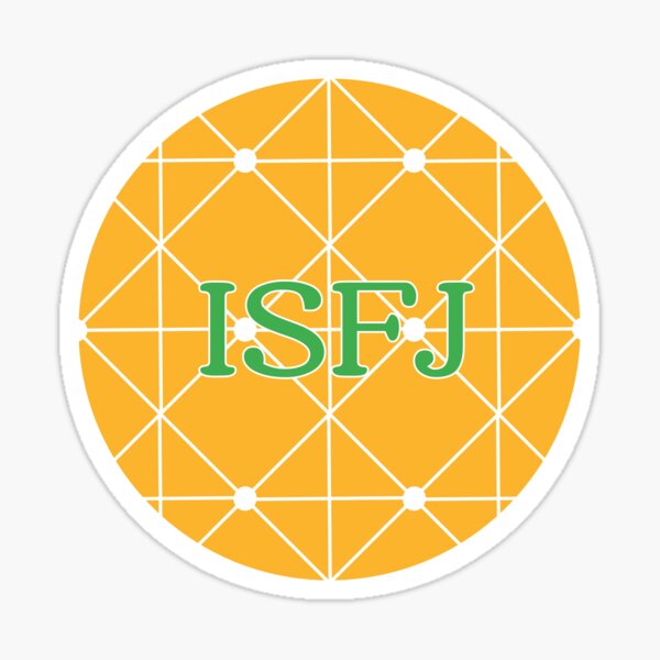 "Isfj | Green on Yellow" Sticker for Sale by MoonieChild | Redbubble