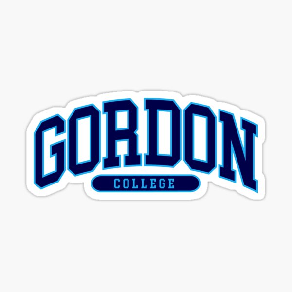 "gordon college - college font curved" Sticker for Sale by ...