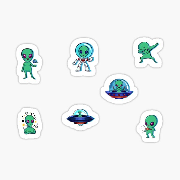 "The Aliens are here invaders" Sticker for Sale by CosmicVoodoo | Redbubble