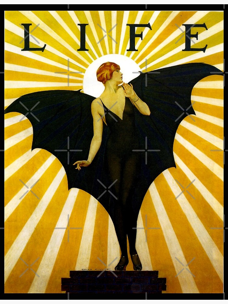 "Flapper Bat Girl - Life Magazine by Coles Phillips 1927-Magazine ...