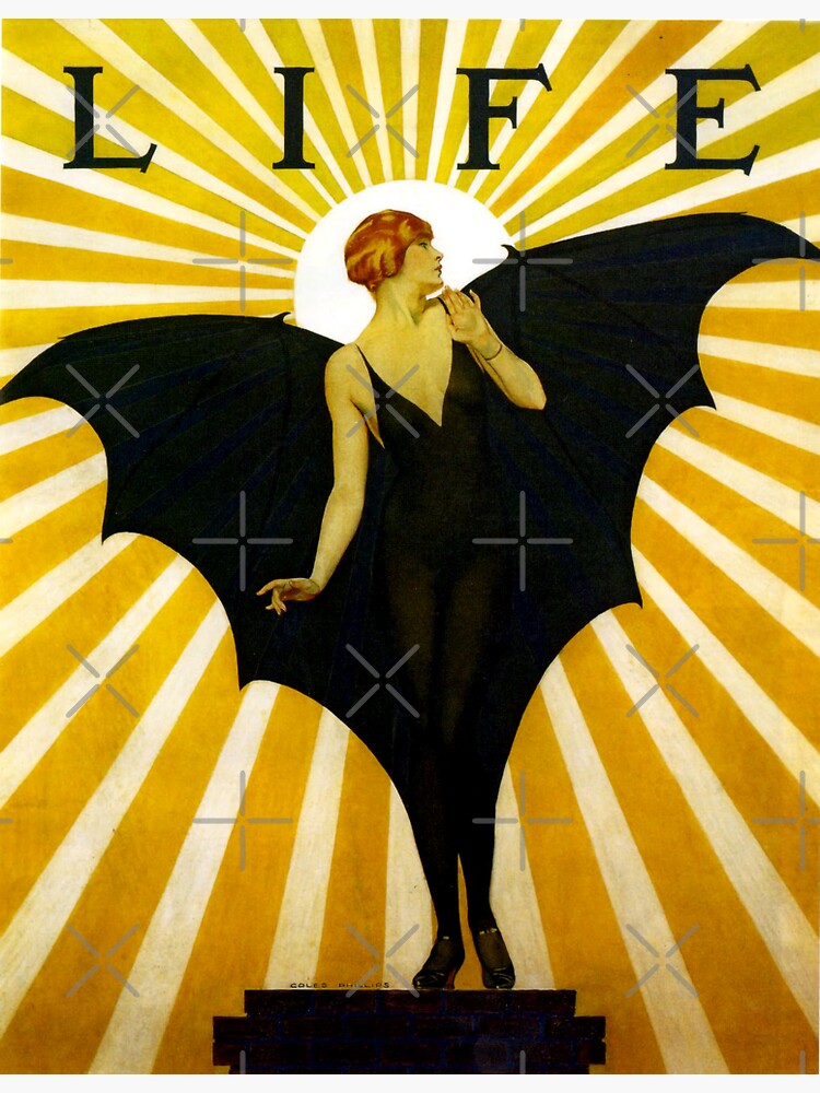 "Flapper Bat Girl - Life Magazine by Coles Phillips 1927-Magazine ...
