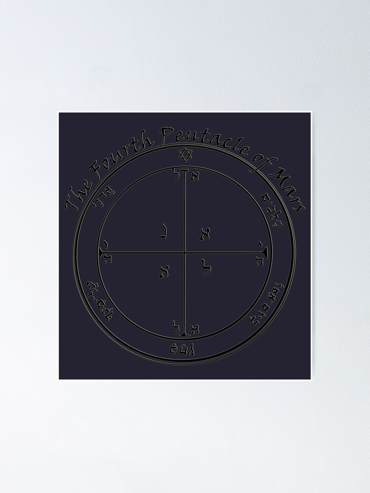 "The Fourth Pentacle of Mars - Solomon Seals" Poster for Sale by ...