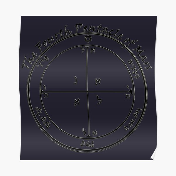 "The Fourth Pentacle of Mars - Solomon Seals" Poster for Sale by ...