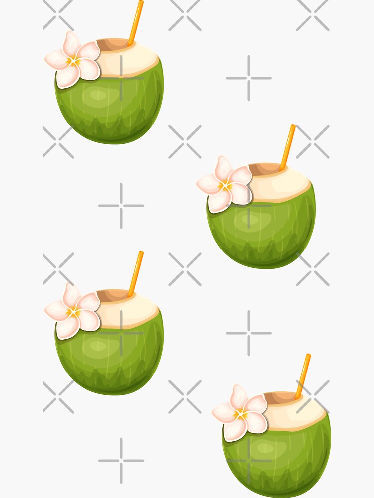 "Coconut Stickers" Sticker for Sale by KawaiiDreamland | Redbubble