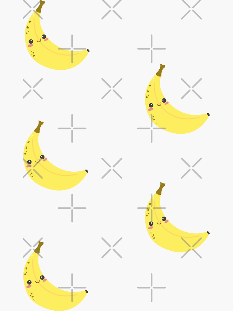 "Cute Banana Stickers" Sticker for Sale by KawaiiDreamland | Redbubble