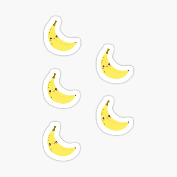 "Cute Banana Stickers" Sticker for Sale by KawaiiDreamland | Redbubble