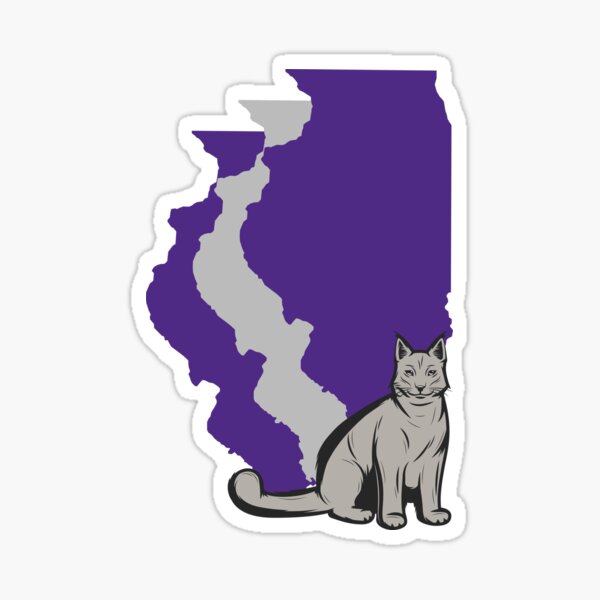 "Illinois Border, Wildcats" Sticker for Sale by LatterDaze | Redbubble