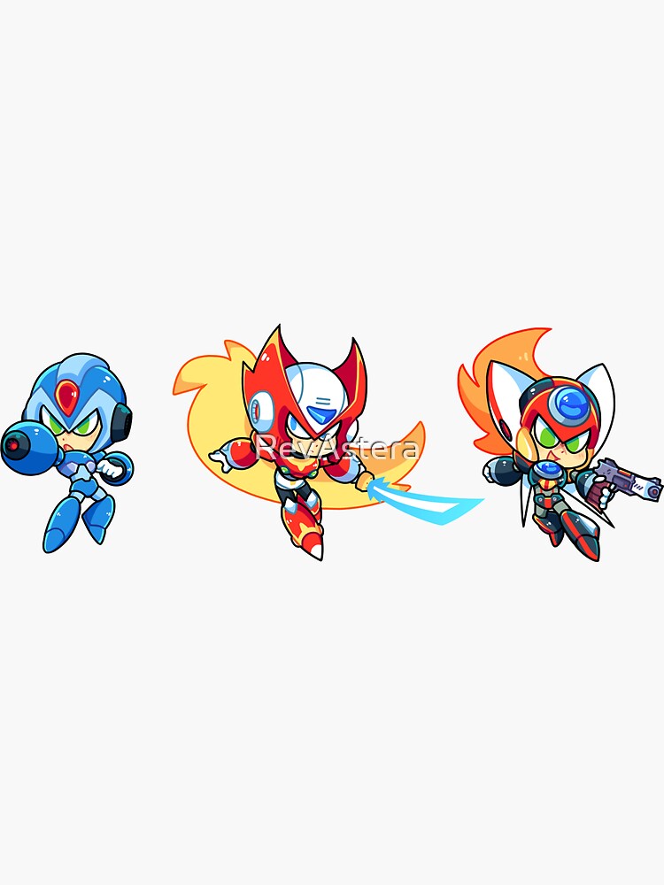 "Mega Man X Trio" Sticker for Sale by RevAstera | Redbubble
