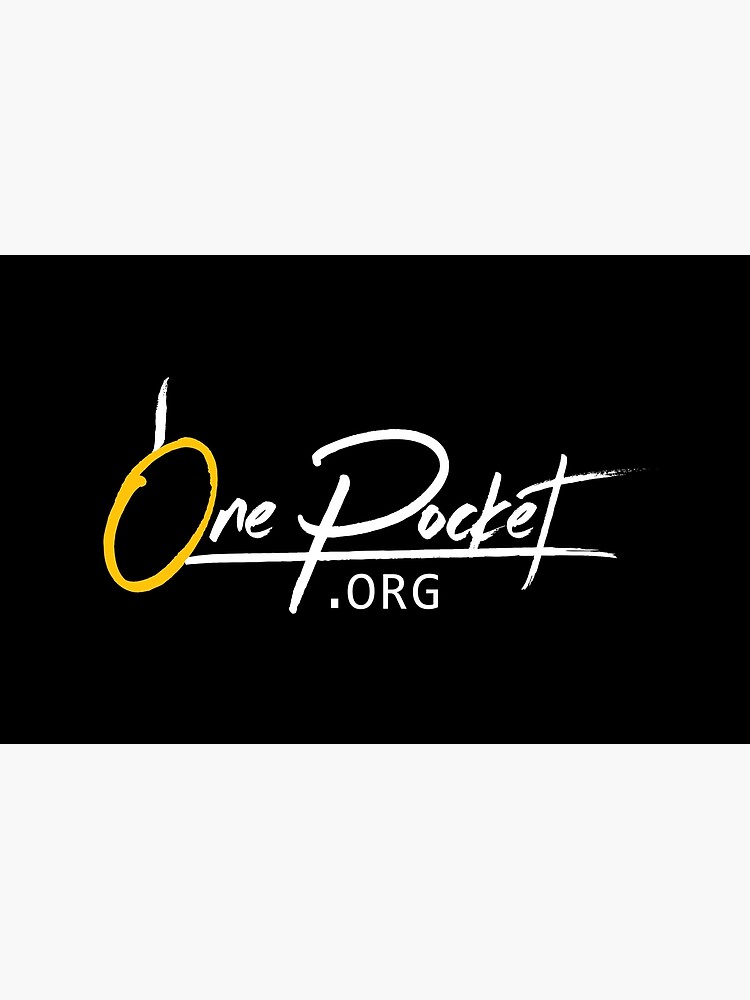"OnePocket.org Logo on Black Background" Zipper Pouch for Sale by ...