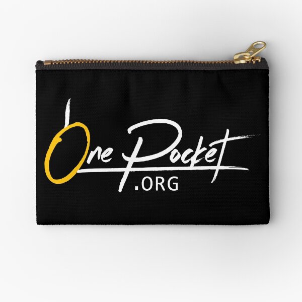 "OnePocket.org Logo on Black Background" Zipper Pouch for Sale by ...