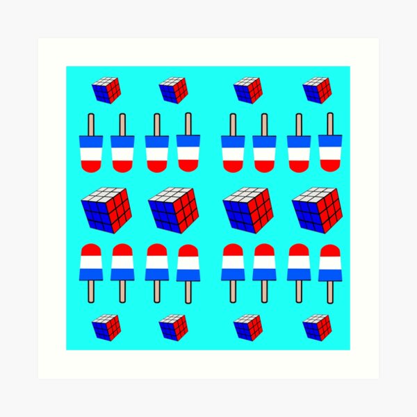 "Rubiks Cube Bomb Pop " Art Print for Sale by WinArtDesigns | Redbubble