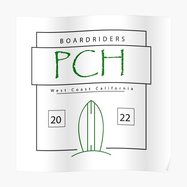 "Surf PCH Sticker" Poster for Sale by tidalstock | Redbubble