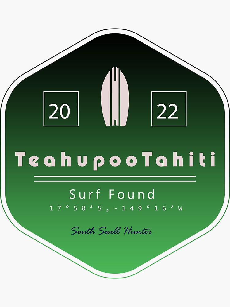 "Teahupoo Surf Sticker" Sticker for Sale by tidalstock | Redbubble