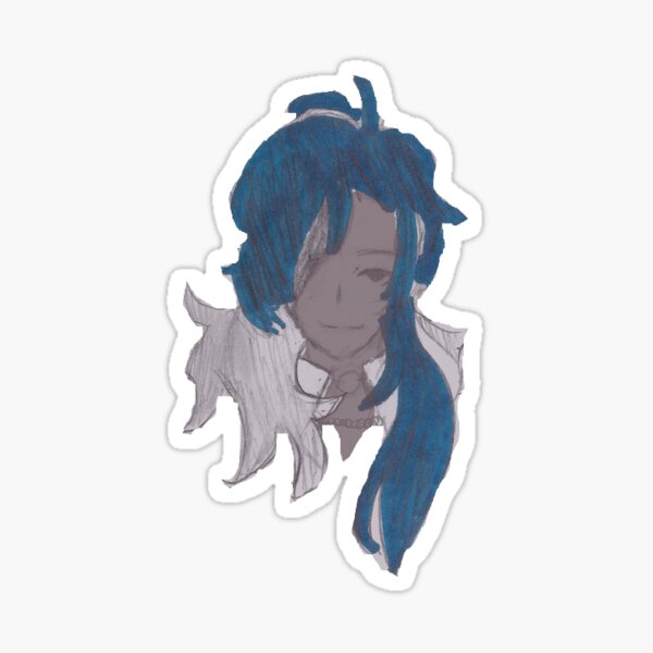 "kaeya genshin impact sketch " Sticker for Sale by Nasense | Redbubble