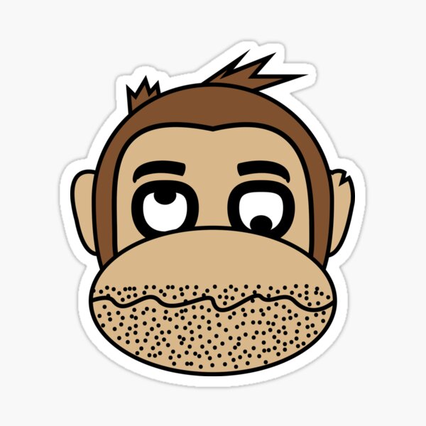 "monkey face" Sticker for Sale by ADIOAS | Redbubble