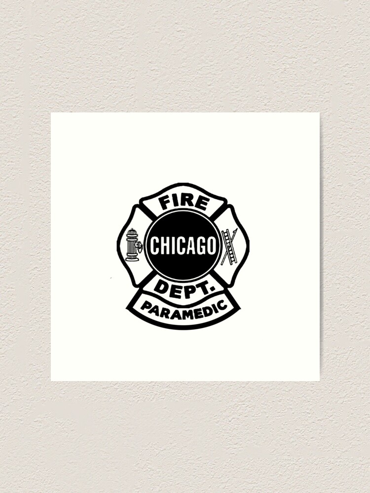 "Chicago Fire Paramedic Black Logo " Art Print for Sale by thebyouzy ...