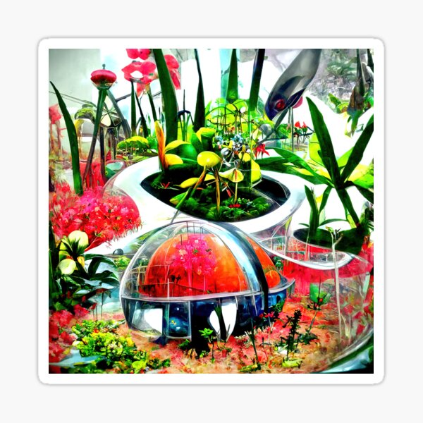 "Alien Garden Flowers - Futuristic Botanical Garden during summer #1 ...