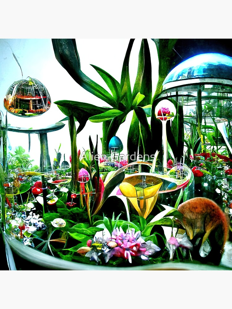 "Alien Garden Flowers - Futuristic Botanical Garden during summer #2 ...