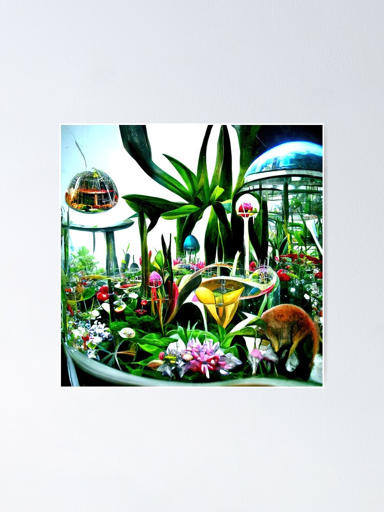 "Alien Garden Flowers - Futuristic Botanical Garden during summer #2 ...