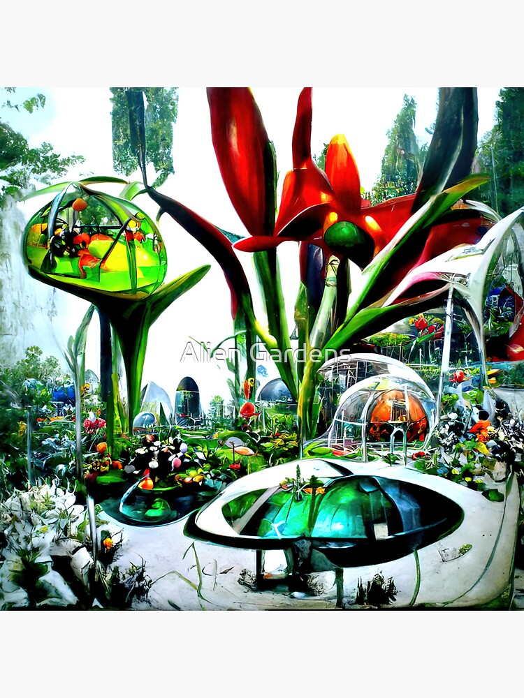 " Alien Garden Flowers - Futuristic Botanical Garden during summer #3 ...