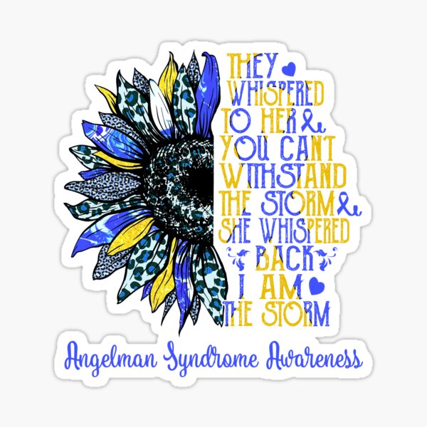 "I Am The Storm Sunflower Leopard Angelman Syndrome Awareness" Sticker ...