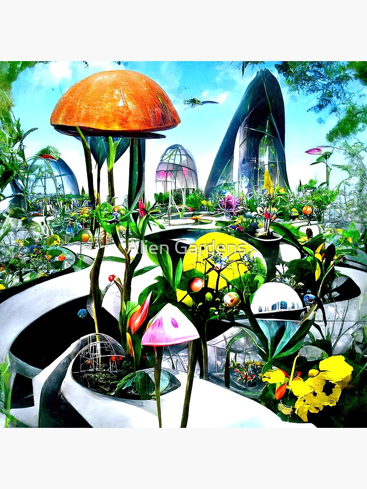 " Alien Garden Flowers - Futuristic Botanical Garden during summer #4 ...