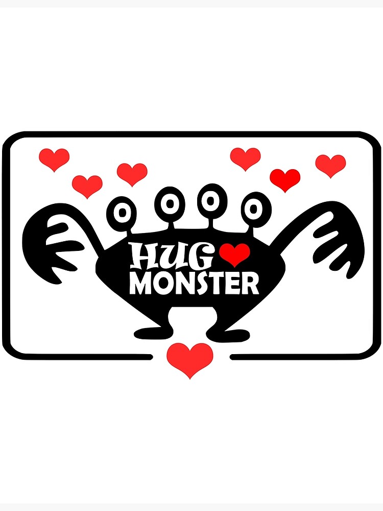 "Hug Monster / Monster Hug / Free Hugs (Red Heart Version)" Greeting ...
