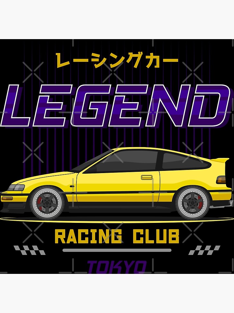 "Midnight Racer Yellow CR X JDM" Poster for Sale by goldentuners ...