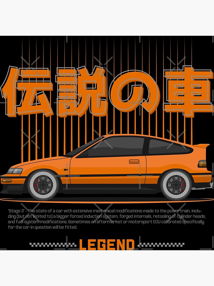 "Midnight Racer Orange CR X JDM" Poster for Sale by goldentuners ...