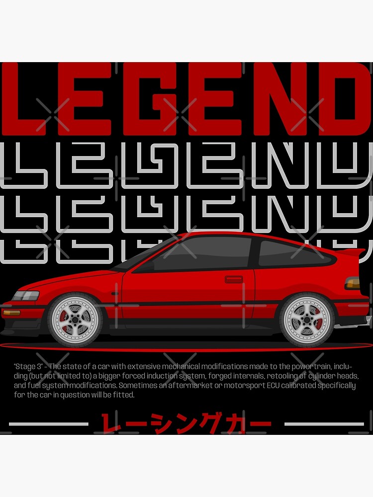 "Midnight Racer Red CR X JDM" Poster for Sale by goldentuners | Redbubble