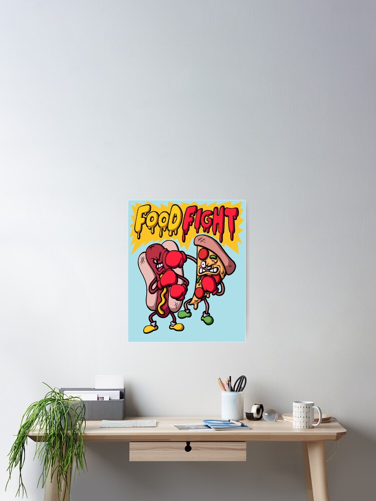 "Food Fight" Poster for Sale by HogoBrogh | Redbubble