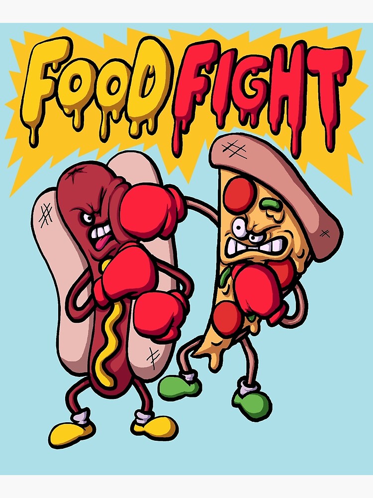 "Food Fight" Poster for Sale by HogoBrogh | Redbubble