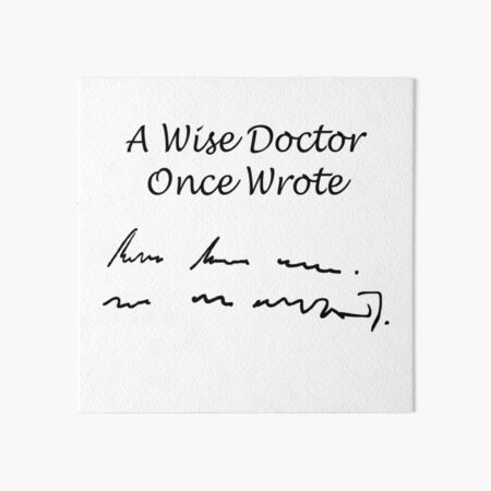 "Doctor Hand Writing White Meme" Art Board Print for Sale by ...