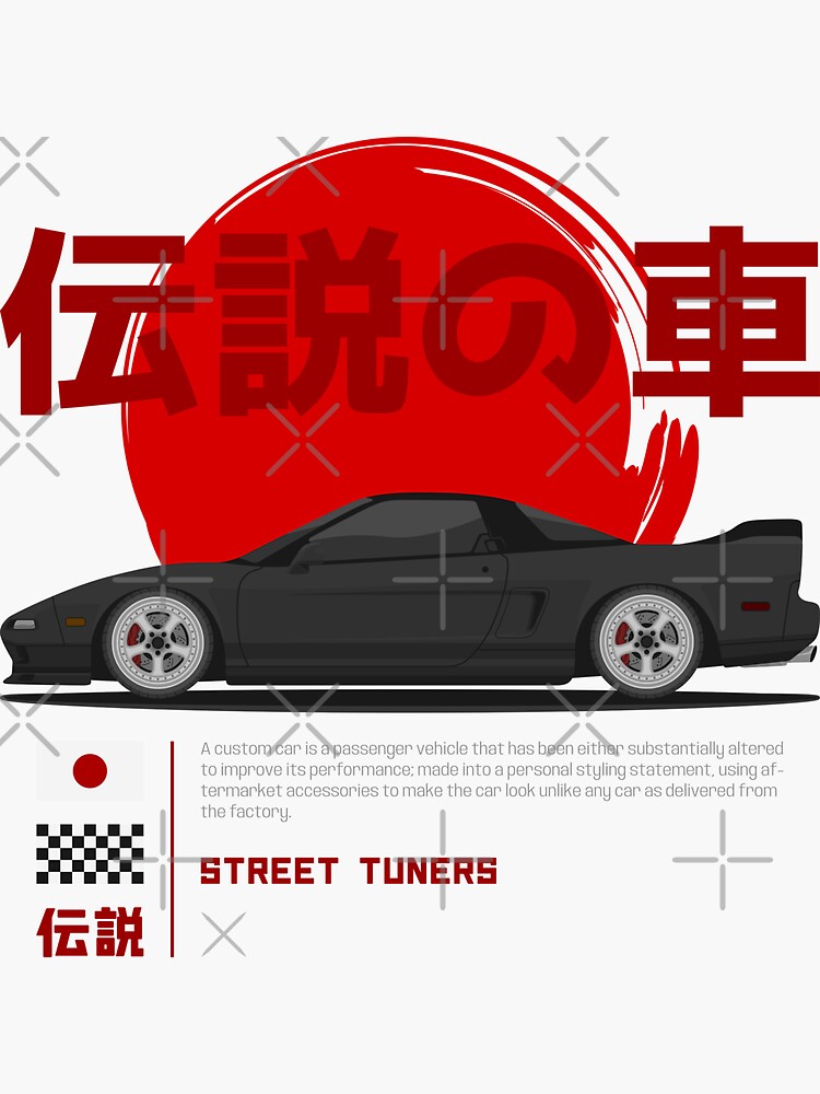 "Midnight Racer Black NS X JDM" Sticker for Sale by goldentuners ...